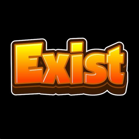 Premium Photo Exist Text 3d Orange Black Background Photo 