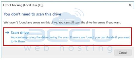 How To Use The Chkdsk Command For Scanning Drives And Fixing Errors Accuwebhosting