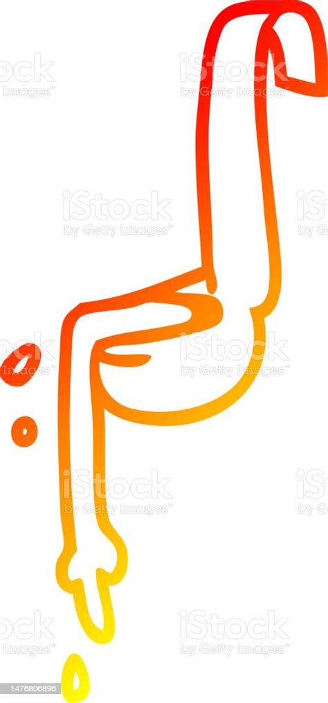 Dessin Au Trait Dégradé Chaud Dune Louche De Nourriture De Dessin Animé