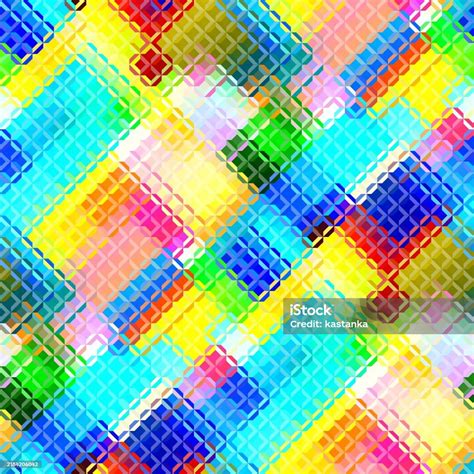Low Poly Style Seamless Pattern Tileable Image Small Squares With Glass