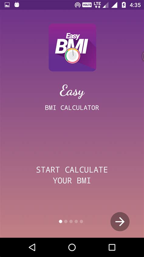 Easy BMI Calculator Android Studio Mobile Application By Effortthemes