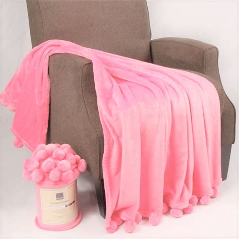 Плед с помпонами Евро PLPOM оптом | Интернет-магазин Сулейман Текстиль