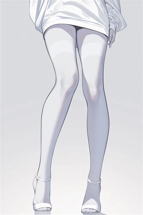 白いストッキングが美しい女性の足｜イラスト・フリー素材なら「シンテリ」