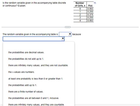 Solved Is The Random Variable Given In The Accompanying Chegg Com