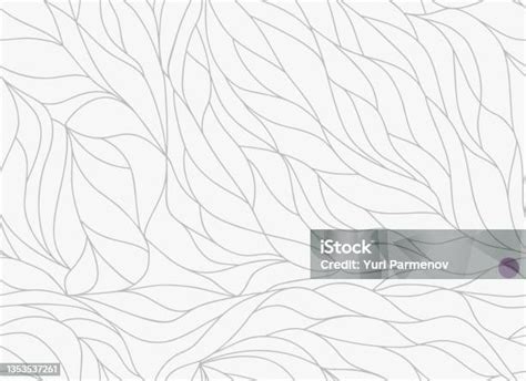 곱슬 파도 추적 곡선 선 양식에 일치추상 꽃잎 패턴 원활한 리프 배경 골든 윤곽 흰색 텍스처 종이 또는 직물에 인쇄하기위한 유기