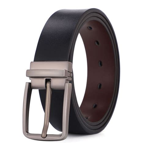 Genuine Leather Reversible Dress Leather Belts For Men Premium Quality Reversible Rotated Buckle