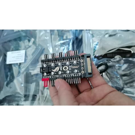 Chassis Fan Hub Pin PWM PC CPU Fan SATA Connector Hub Splitter Adapter IBay