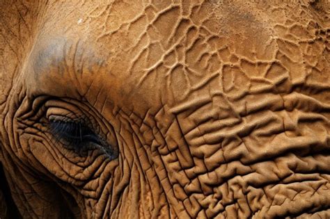 Premium Photo Close Up Reveals Intricate Texture Of African Elephant Skin Ear Glimpse