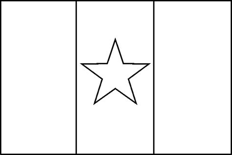 Cameroon Flag Coloring Picture