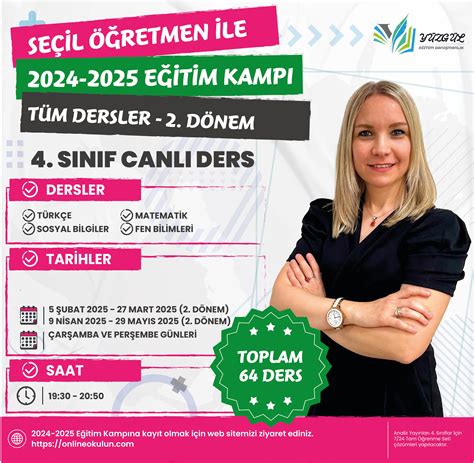 Seçil Öğretmen ile 2024 2025 Eğitim Kampı 4 Sınıf Tüm Dersler 2 Dönem