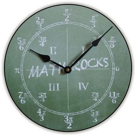 Math Wall Clock Trig Clock Math Clock Math Wall Clock