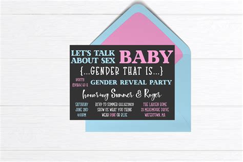 Editable Gender Reveal Invitation For Instant Digital Download Printable Invitation Template