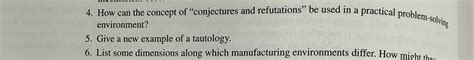 Solved How Can The Concept Of Conjectures And Refutations