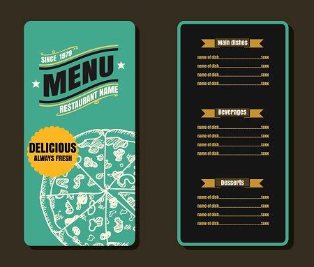 Restaurant Fast Foods Menu On Chalkboard Vector Format Eps10 Stock