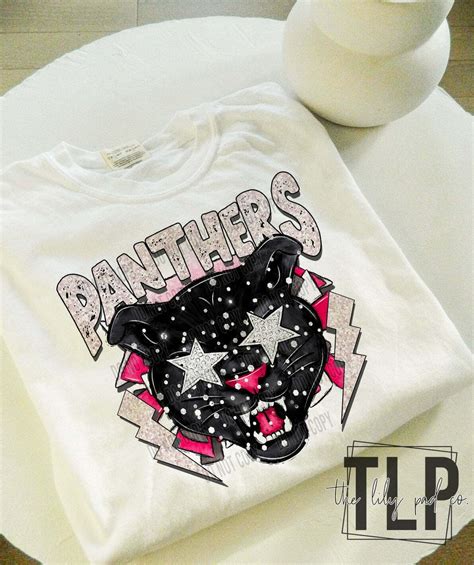 Panthers Pink Preppy Mascot Graphic Tee The Lily Pad Tlp