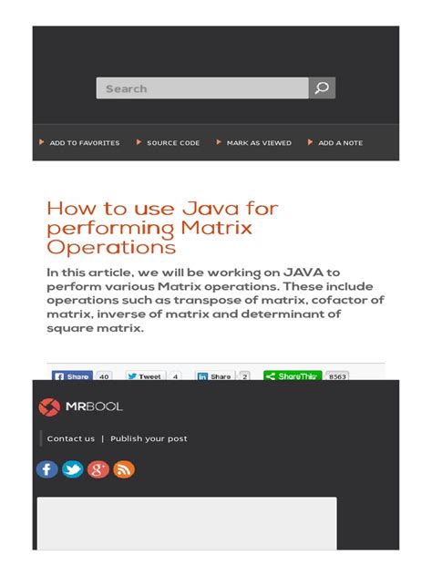 Matrix Operations Using Java Pdf Matrix Mathematics Determinant