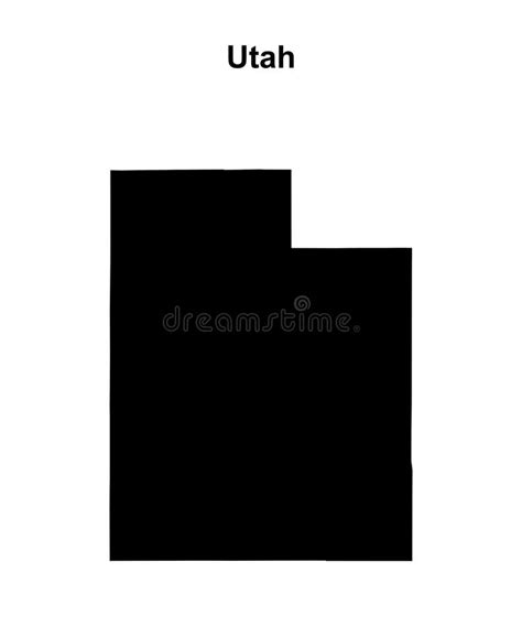 Utah Outline Map Stock Vector Illustration Of Boundaries 360688956