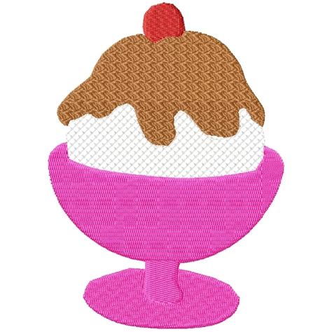 Ice Cream Embroidery Design