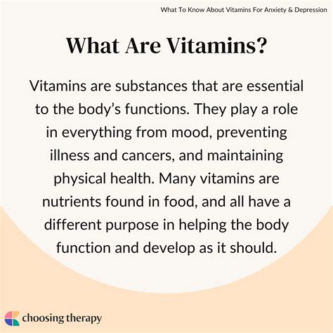 Vitamins That Help With Depression And Anxiety