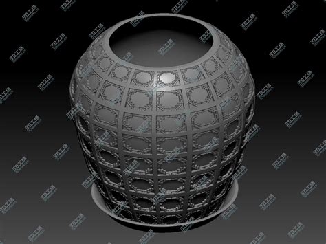 中式花盆 3D打印模型下载 3D工场 3Dworks cn
