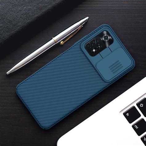 Nillkin CamShield Xiaomi Poco M Pro G Hoesje Met Camera Slider Blauw GSMpunt Nl