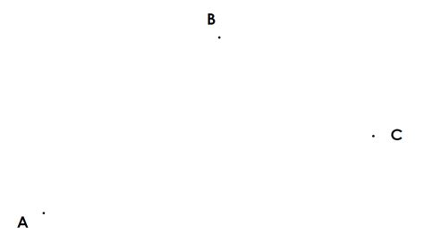 construct a circle given 3 points technical graphics