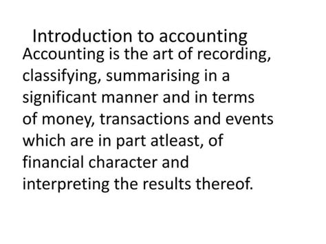 Chapter 1 Introduction Accounting Xi Pptx