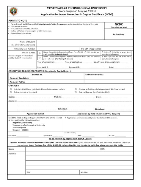 Fillable Online Name Correction In Degree Certificate Fax Email Print PdfFiller