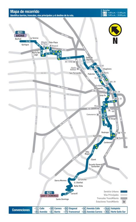 Ruta SITP 621 Bachué Santo Domingo Urbana Mirutafacil