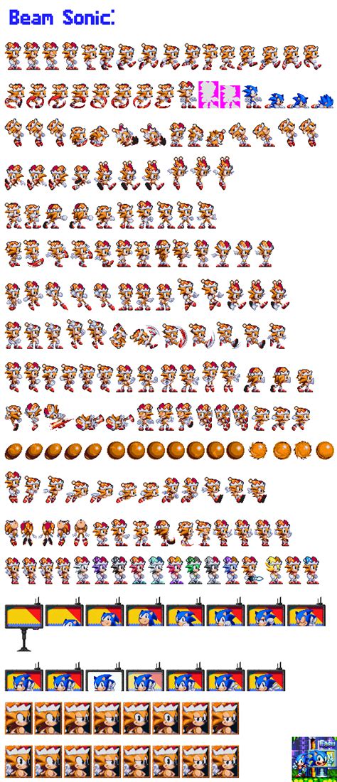 Beam Sonic Custom Sprites Sonic Atfer The Sequel By Facundogomez On