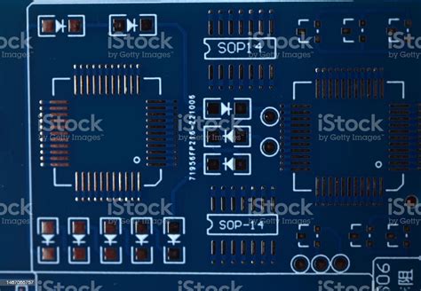 Blue Microcontroller Chip A Chip With A Processor A Chip For Assembling