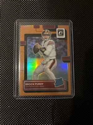 2022 Panini Donruss Optic Rated Rookie Brock Purdy Orange Prizm 199