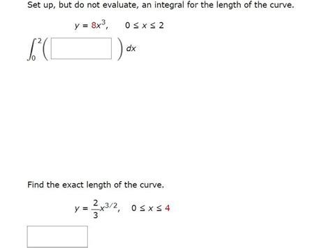 Solved Set Up But Do Not Evaluate An Integral For The
