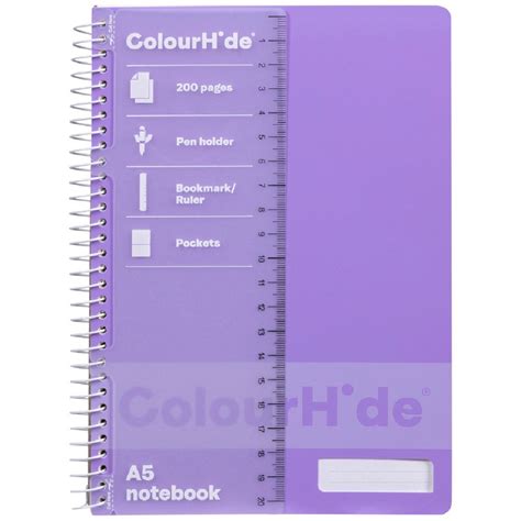 Colourhide A5 Recycled Notebook 200 Page Lavender Officeworks