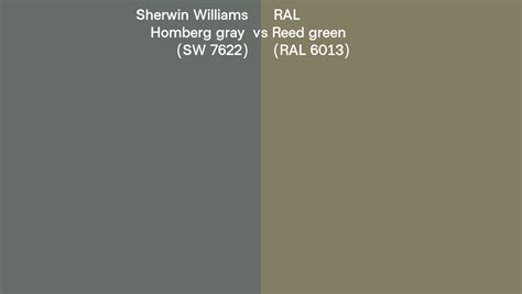 Sherwin Williams Homberg Gray SW 7622 Vs RAL Reed Green RAL 6013