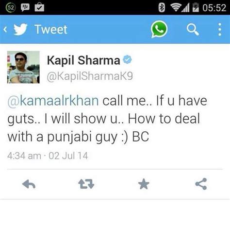 Twitter War Kamaal R Khan Vs Kapil Sharma Missmalini