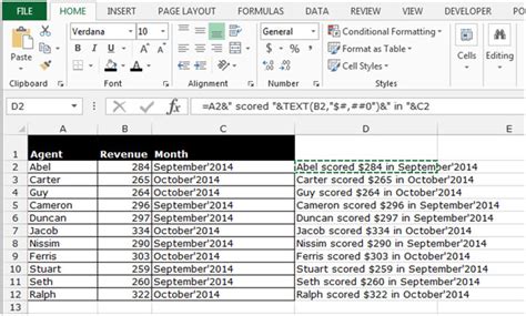 Combining Text And Numerically Calculated Results Into One Output
