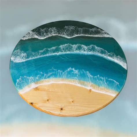 24 Beach Lazy Susan Pine Wood Etsy