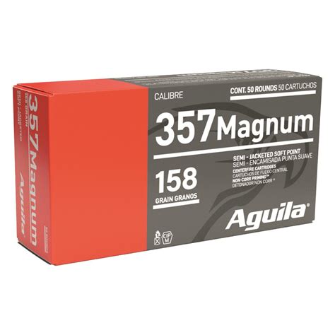Aguila Ammo 357 Magnum Sjsp 158 Grain 50 Rounds 649059 357