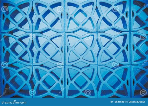 Geometrical Symmetrical Abstract Ornament Round Fractal Pattern