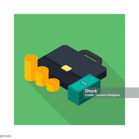 서류 가방 달러 머니 현금 아이콘 골드 동전 스택 왼쪽 보기 아이콘 벡터 등등 측정 0명에 대한 스톡 벡터 아트 및 기타 이미지 0명 개념 개념과 주제 Istock