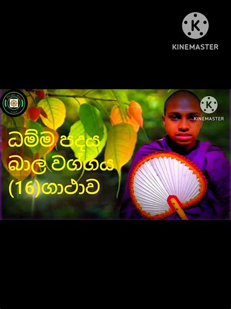 ධම්ම පදය බාල වග්ගය 16 ගාථාව Youtube