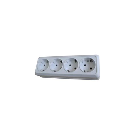 Russian Socket White Elendax Factory 16a 250v 3 Way Socket