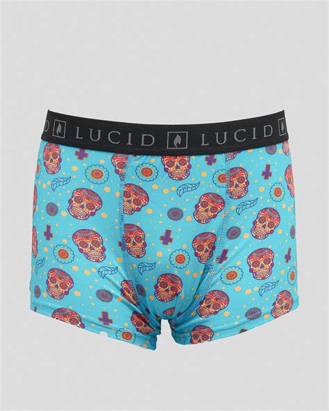 Shop Lucid Sugar Skull Boxers In Blue Fast Shipping And Easy Returns