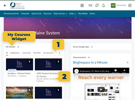 How To Find Your BrightSpace Course University Of Maine System