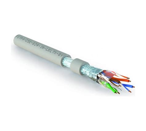 Кабель Hyperline FUTP4-C5E-S24-IN-LSLTX-GY-305 (305 м) витая пара F/UTP ...