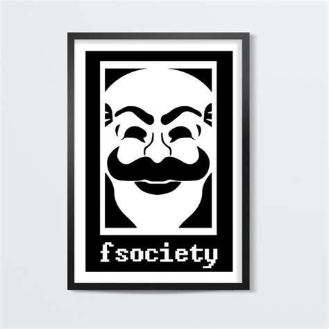 Fsociety Mr Robot Wall Art Buy High Quality Posters And Framed Posters