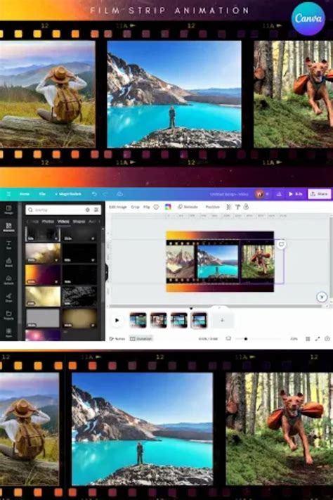 film strip animation slideshow in canva artofit