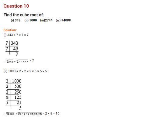 Cube And Cube Roots Ncert Extra Questions For Class Maths Chapter
