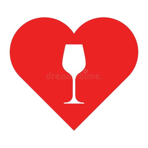 Wine Glass And Heart Stock Vector Illustration Of Graphic 165431018
